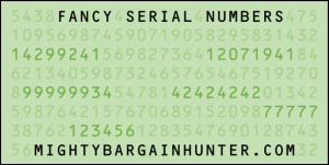 Fancy serial numbers: Dollar bills worth money - Mighty Bargain Hunter